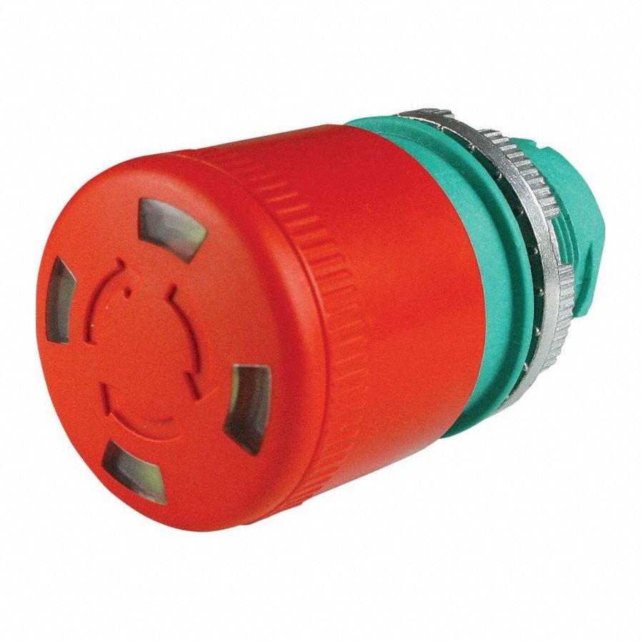GIOVENZANA, Mushroom Head Profile, Emergency Stop Push Button - 808CK3|PL013001 - Grainger