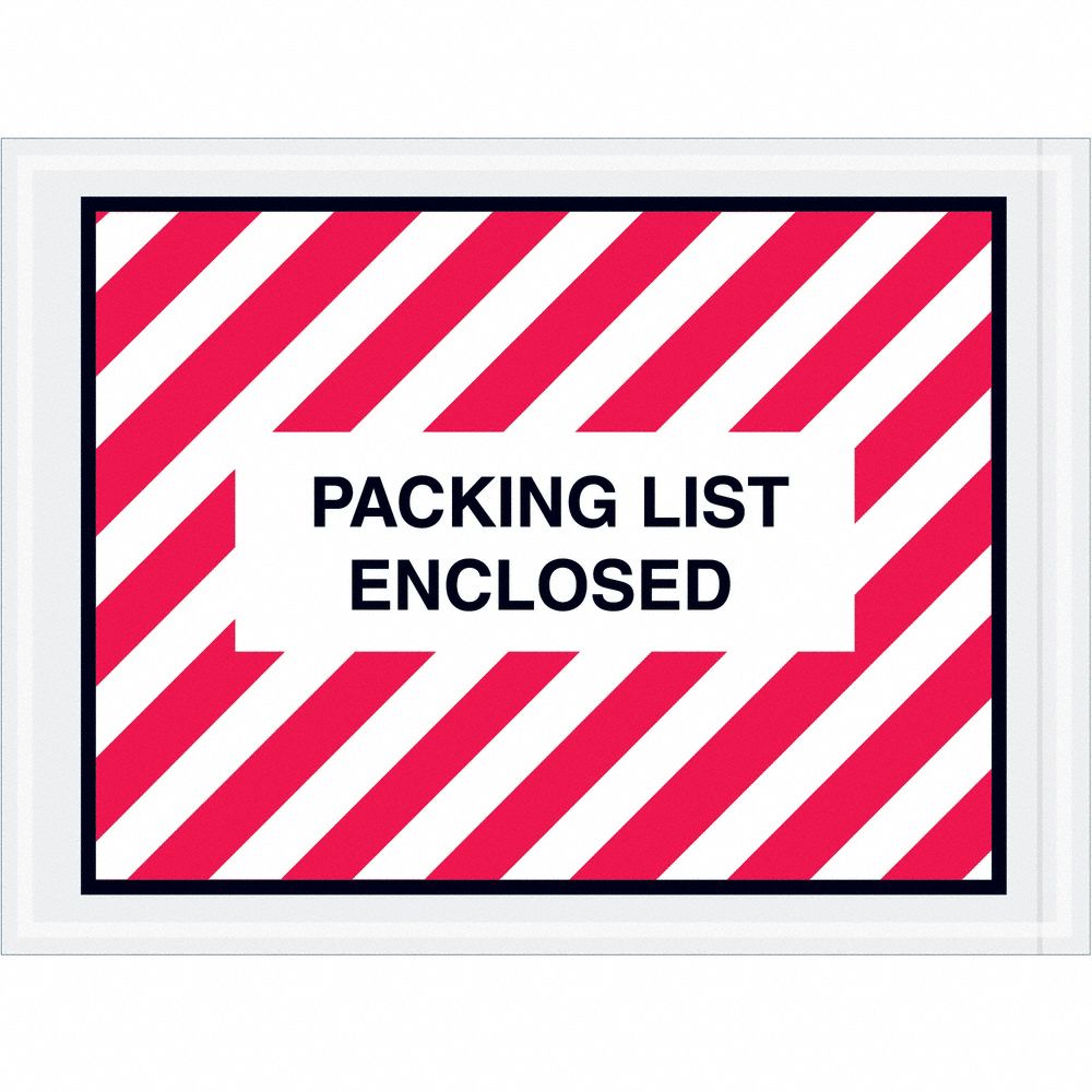 6 in x 4 1/2 in, Packing List Enclosed, Packing List Envelopes - 820FJ1 ...