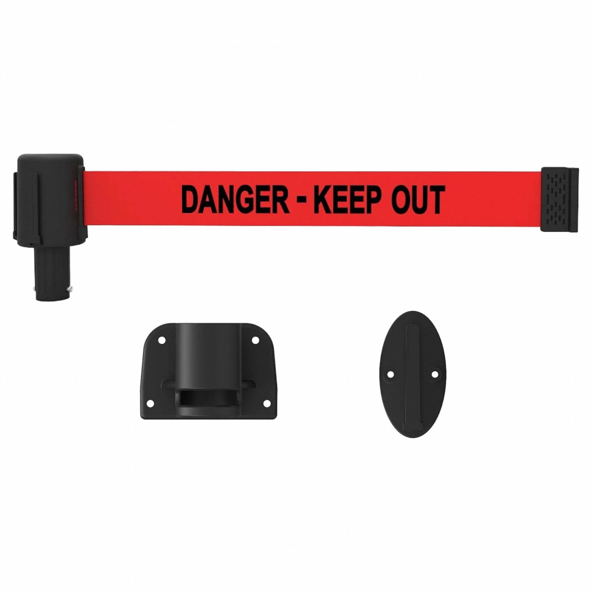 BANNER STAKES, Anchors/Screws, 15 ft Belt Lg, Retractable Belt Barrier ...