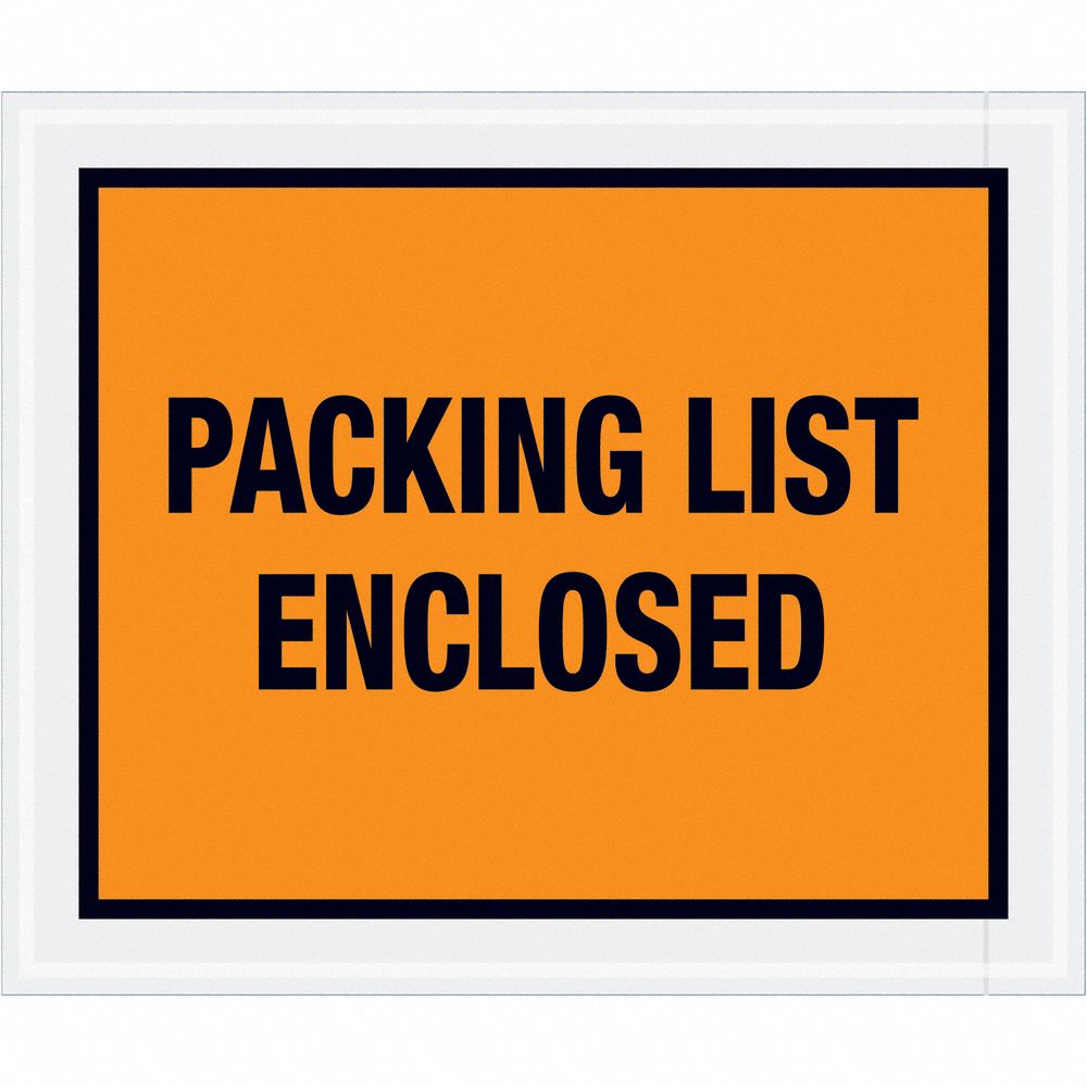 12 in x 10 in, Packing List Enclosed, Packing List Envelopes - 820FA1 ...