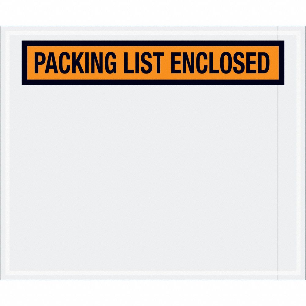 12 in x 10 in, Packing List Enclosed, Packing List Envelopes - 820F84 ...