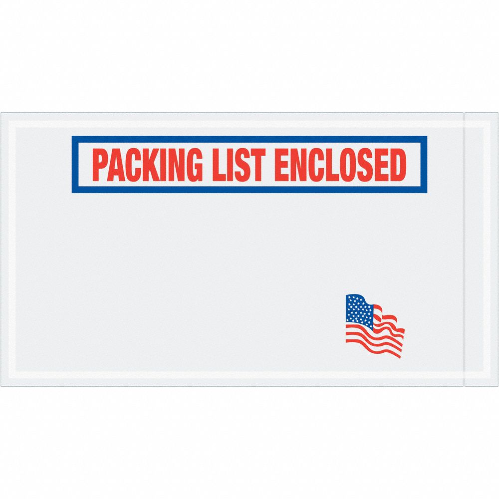 10 in x 5 1/2 in, Packing List Enclosed, Packing List Envelopes ...