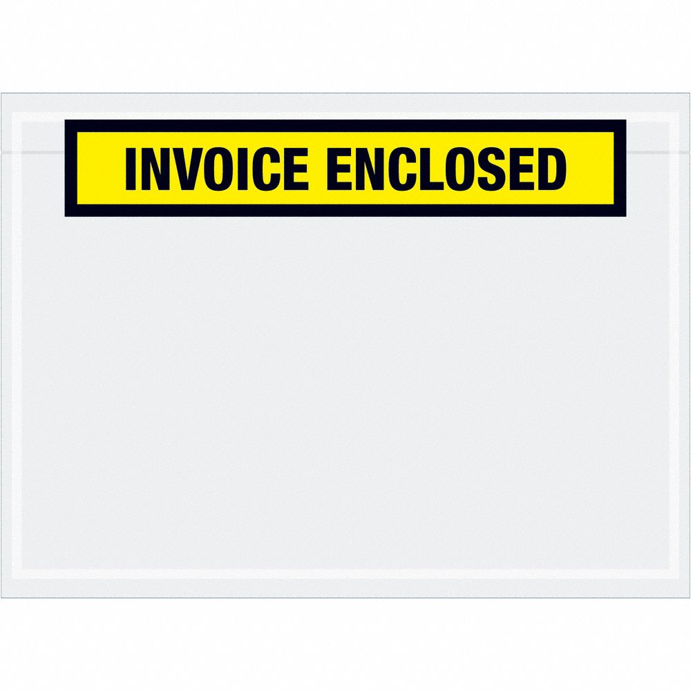 5 1/2 in x 7 1/2 in, Invoice Enclosed, Packing List Envelopes - 820FH1 ...