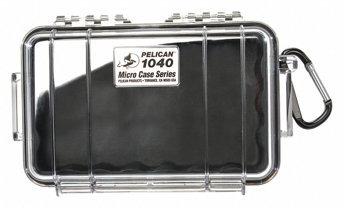 PELICAN CASE 1040 MICRO/CLEAR/BLACK - 12862 - PLC1040CLBK | 1040 ...