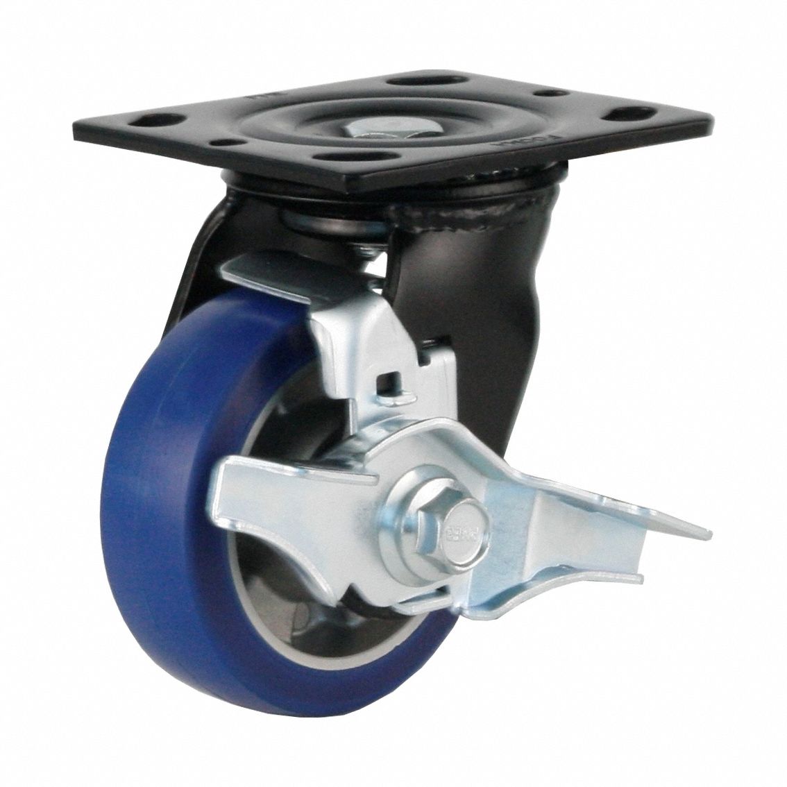FOOT MASTER, Swivel, Polyurethane, Plate Caster - 819U85|PME-100-BSF-MUD - Grainger