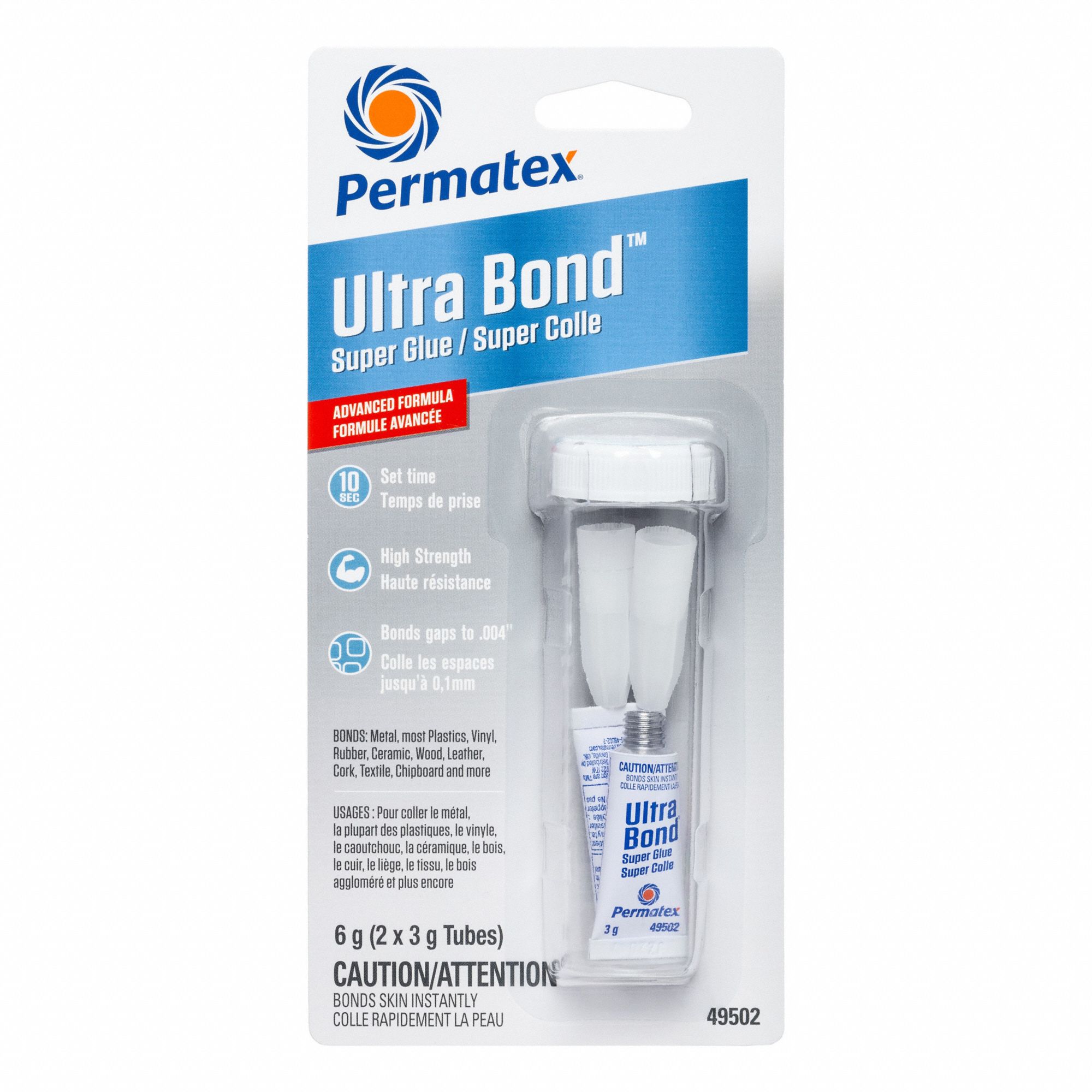 PERMATEX SUPER GLUE, FAST DRYING, MULTIPURPOSE, TRANSPARENT, 3 G TUBE ...