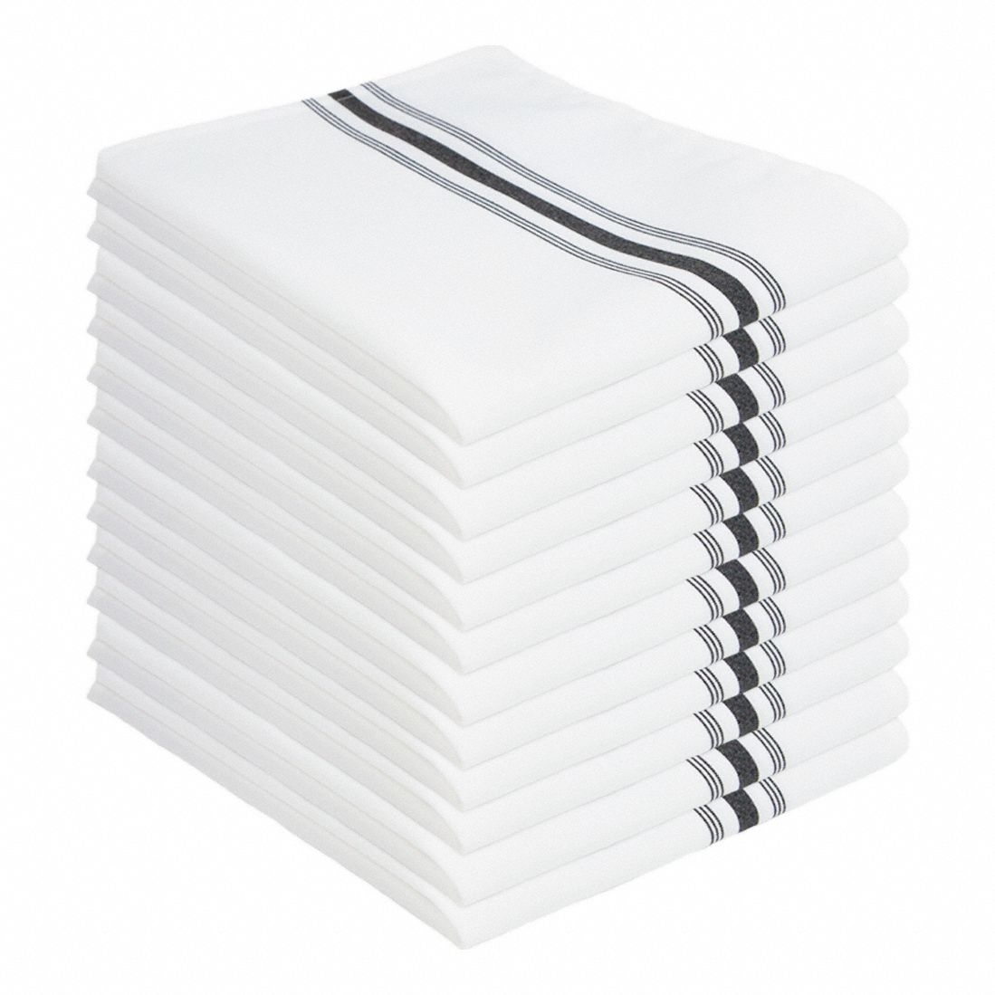 MONARCH, Black, 18 in, Table Linens - 813WX2|PNP-BISTRO-BL - Grainger