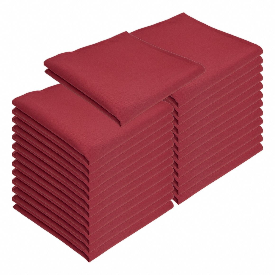 MONARCH, Burgundy, 20 in, Table Linens - 813WZ1|PNP-NAP-BUR-25 - Grainger