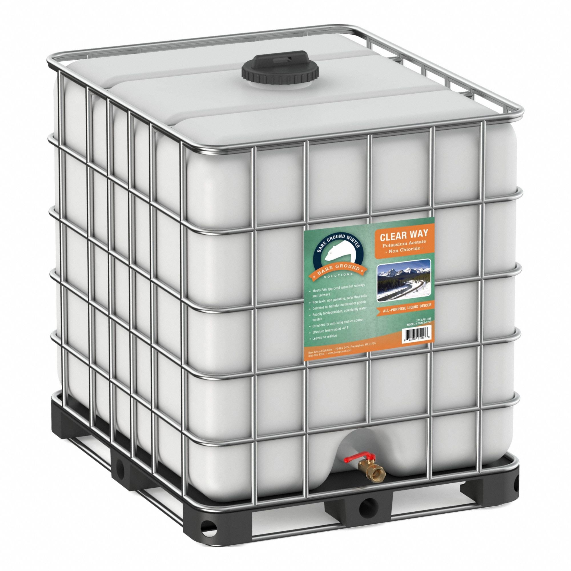 BARE GROUND CLEAR WAY, Does not contain Calcium Chloride or CMA, Tote ...