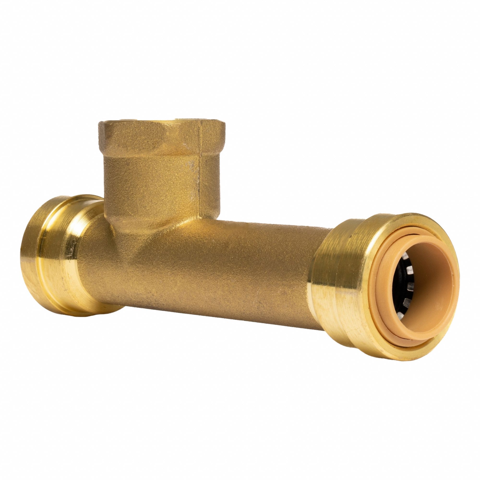 1/2 in OD x 1/2 in OD x 1/2 in Pipe Size, Brass, FNPT Slip Tee - 880GR3 ...