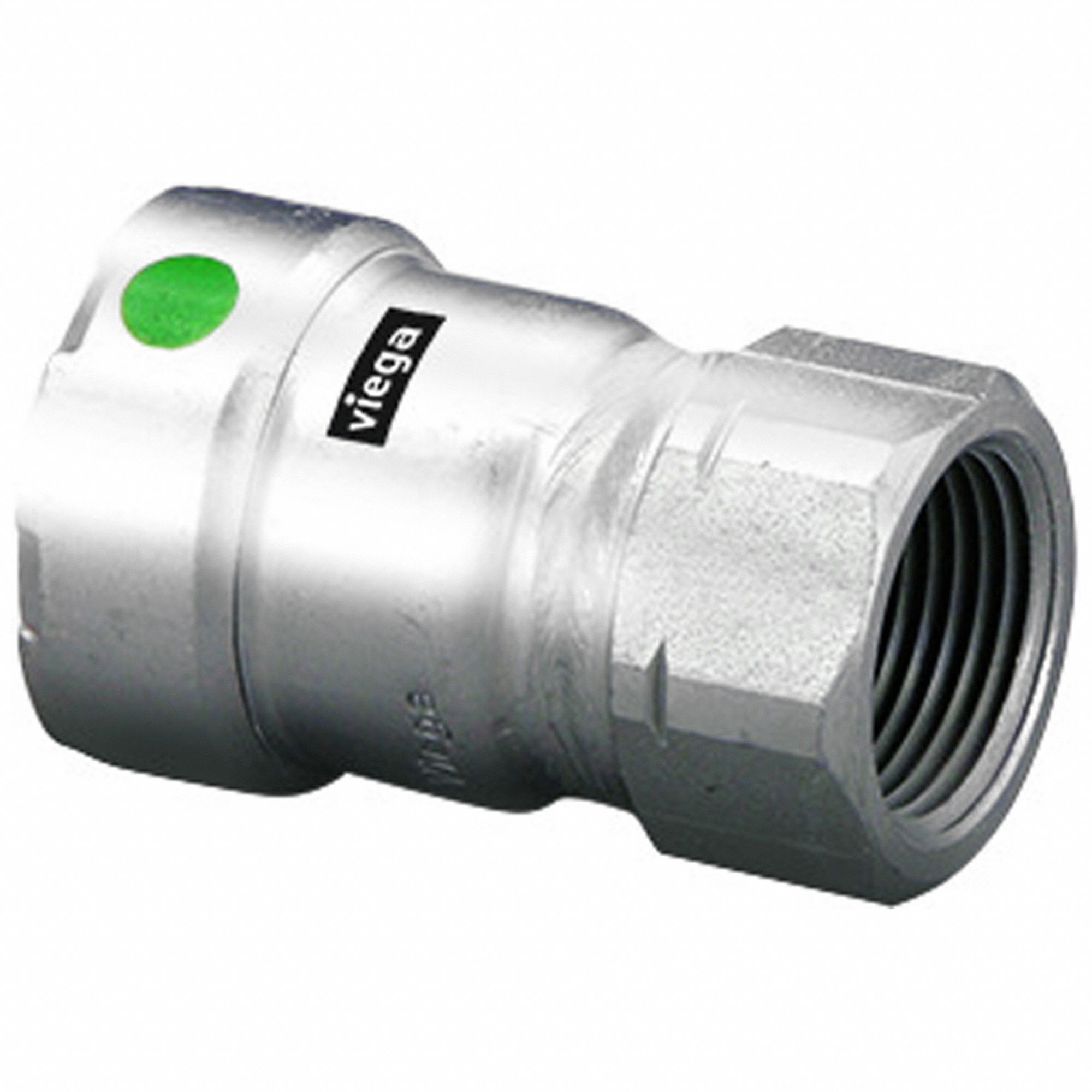 VIEGA MEGAPRESS, 1 1/4 in Pipe x 1 1/4 in Pipe Size, Press-fit x FNPT ...