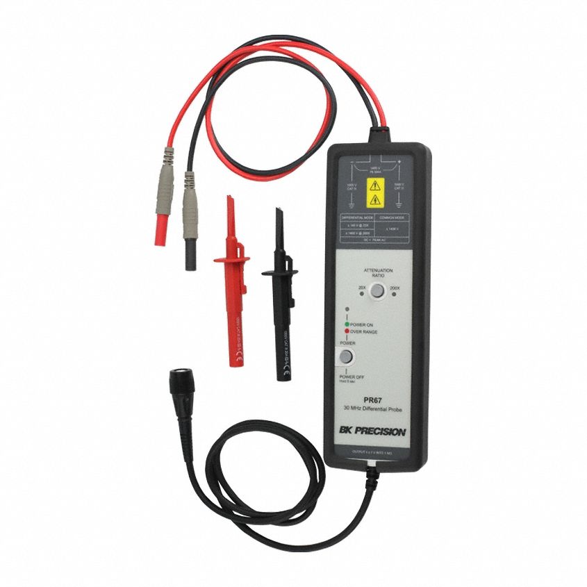 B&K PRECISION, High Volt Differential Probes, 3.11 ft Cable Lg ...