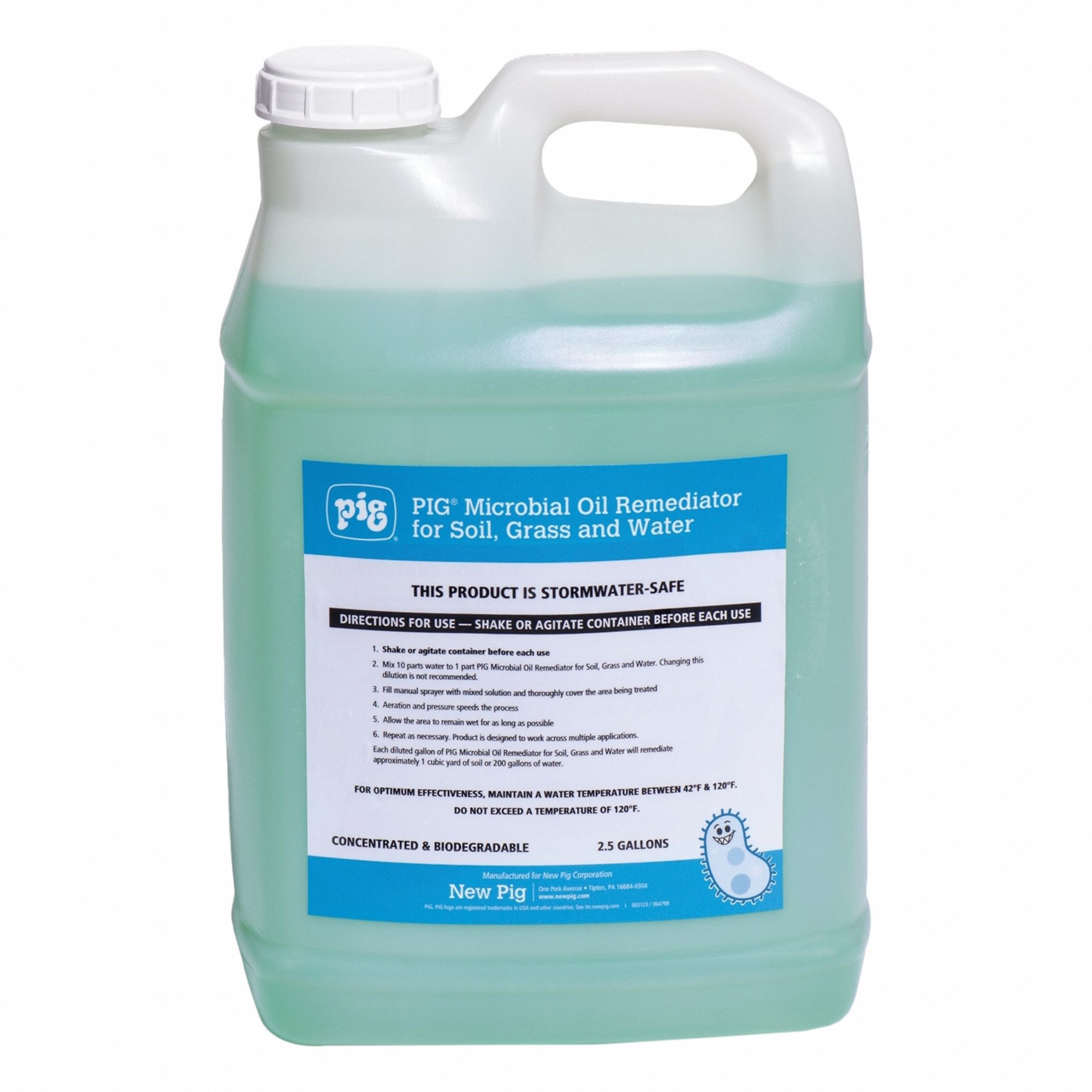 PIG, 2 1/2 gal Container Size, Bottle, Oil-Eating Microbes - 857PJ8 ...