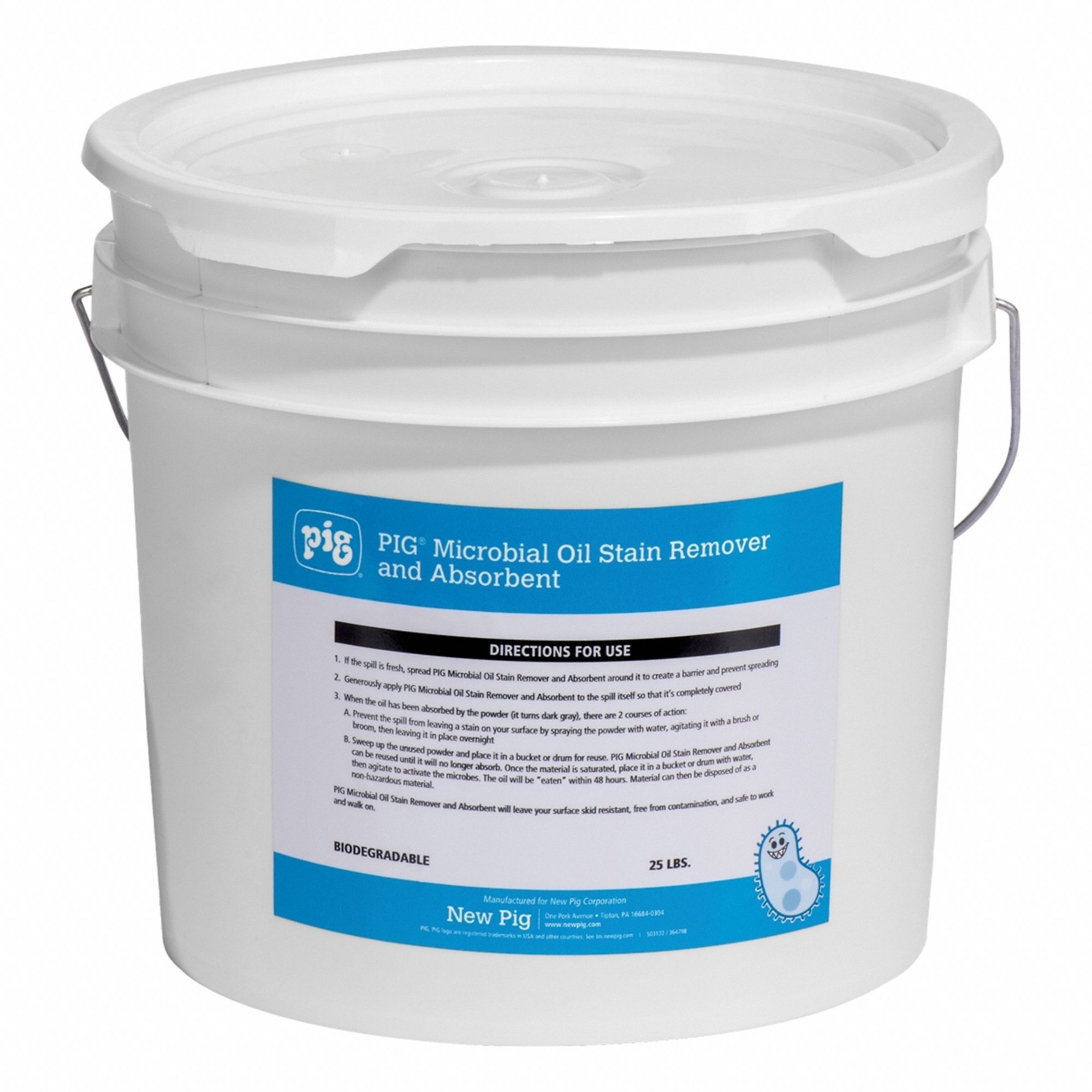 PIG, 25 lb Container Size, Pail, Oil-Eating Microbes - 857PK0|CLN937 ...