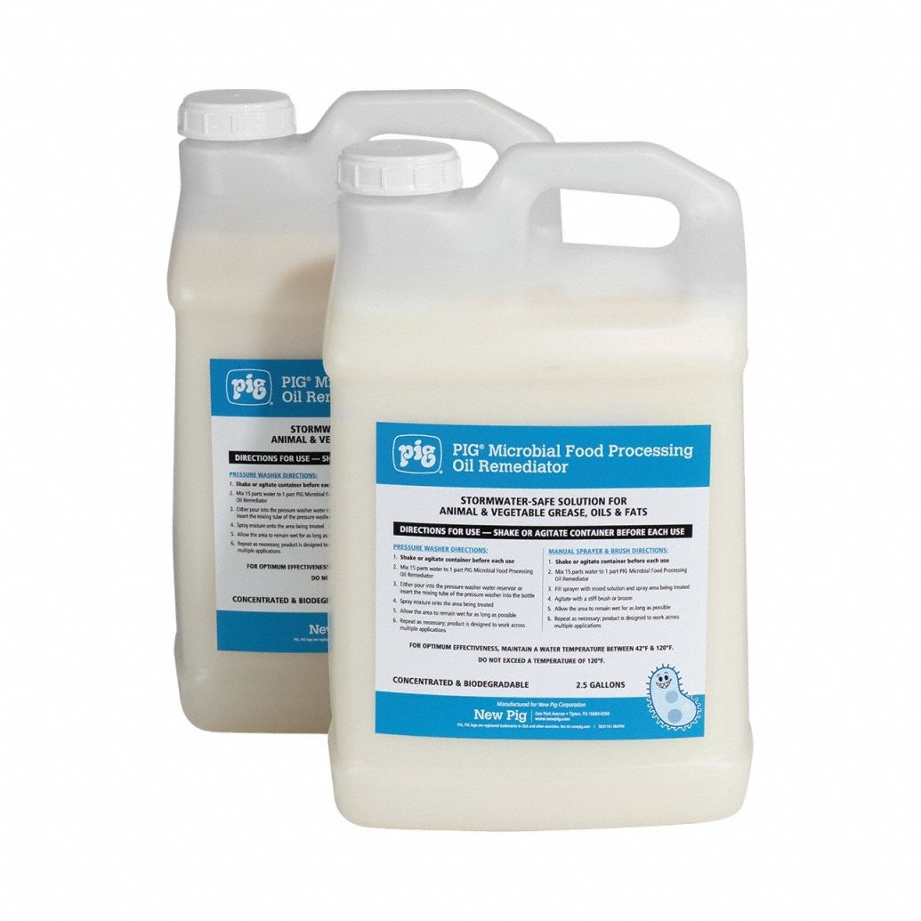 PIG, Jug, 2.5 gal, Grease Trap Treatment - 861YP9|CLN939 - Grainger