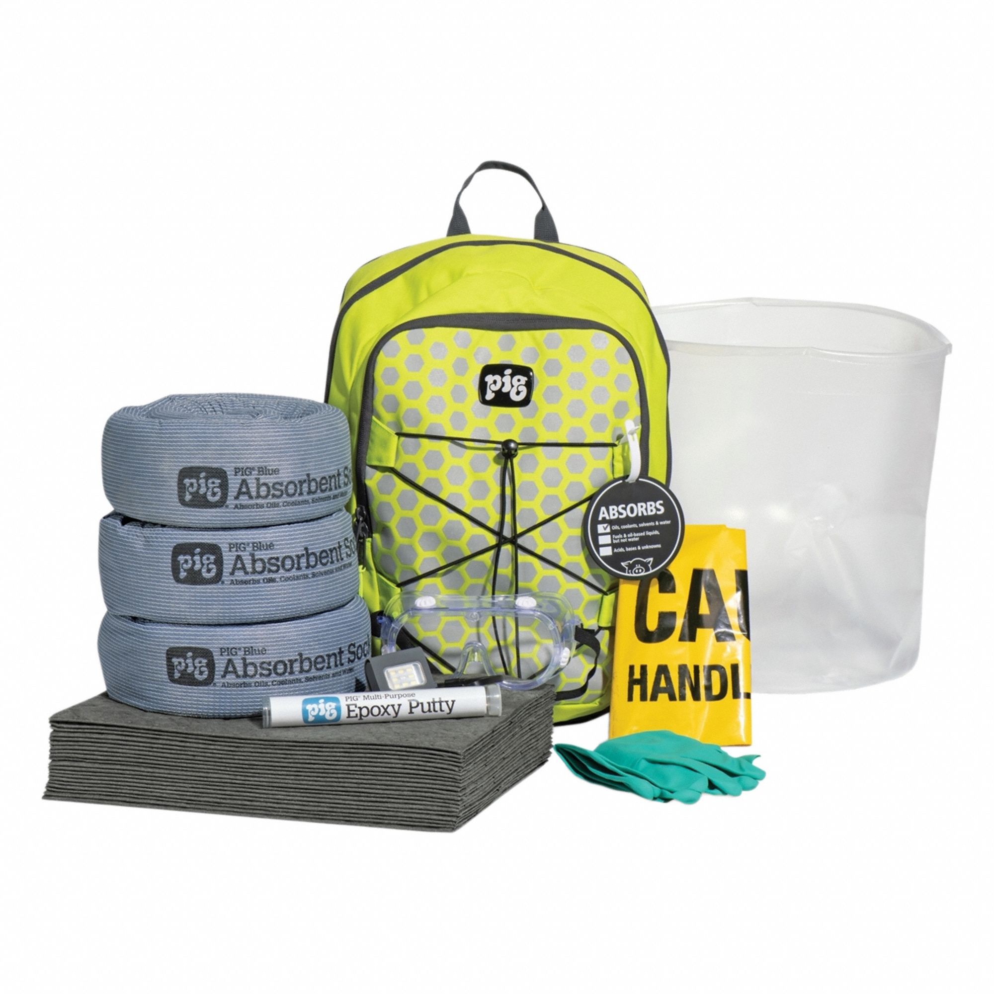 PIG, 4 gal Volume Absorbed Per Kit, 5 gal Bag, Spill Kit - 858CF6 ...