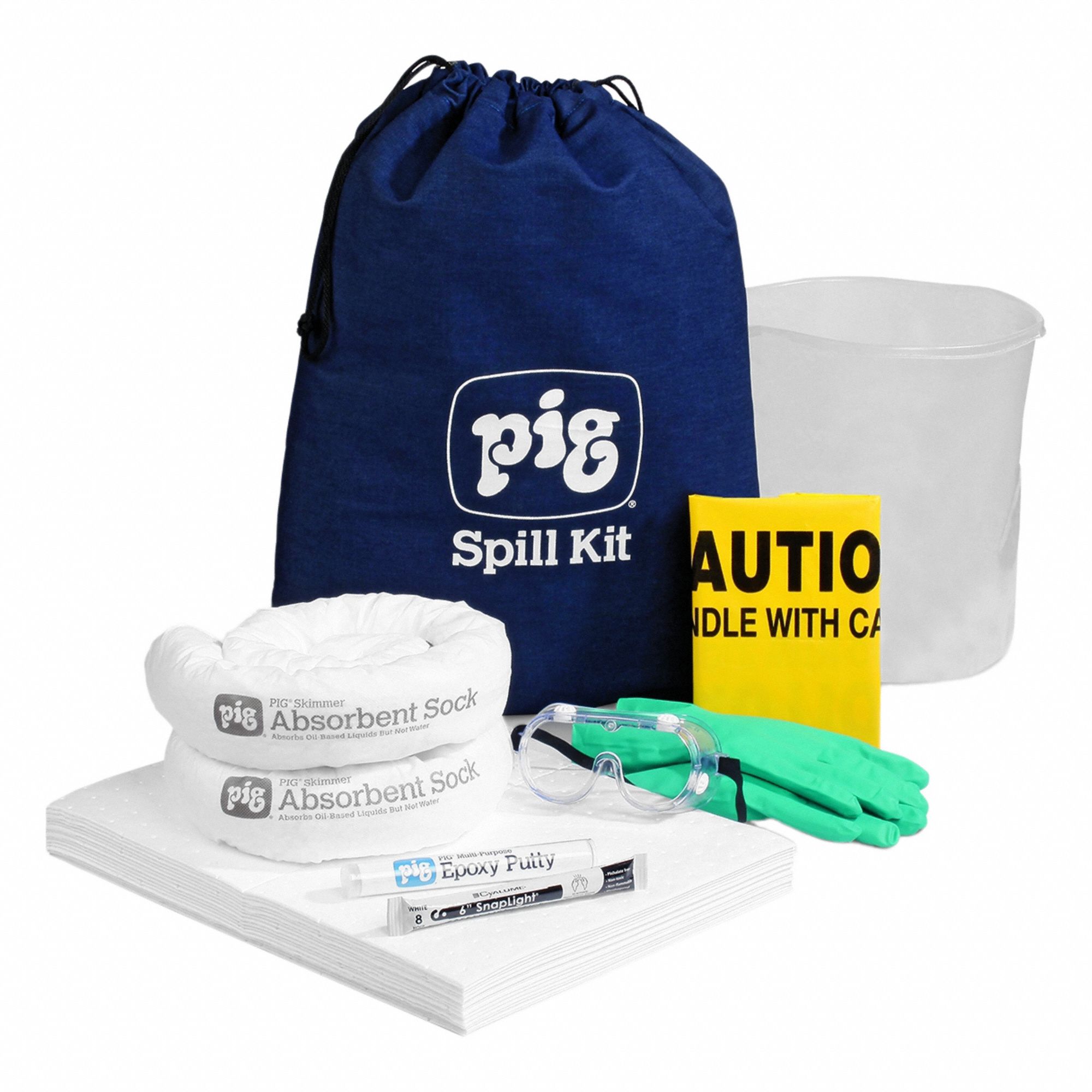 PIG, 6 gal Volume Absorbed Per Kit, Blue, Spill Kit - 30RD96|KIT406 ...