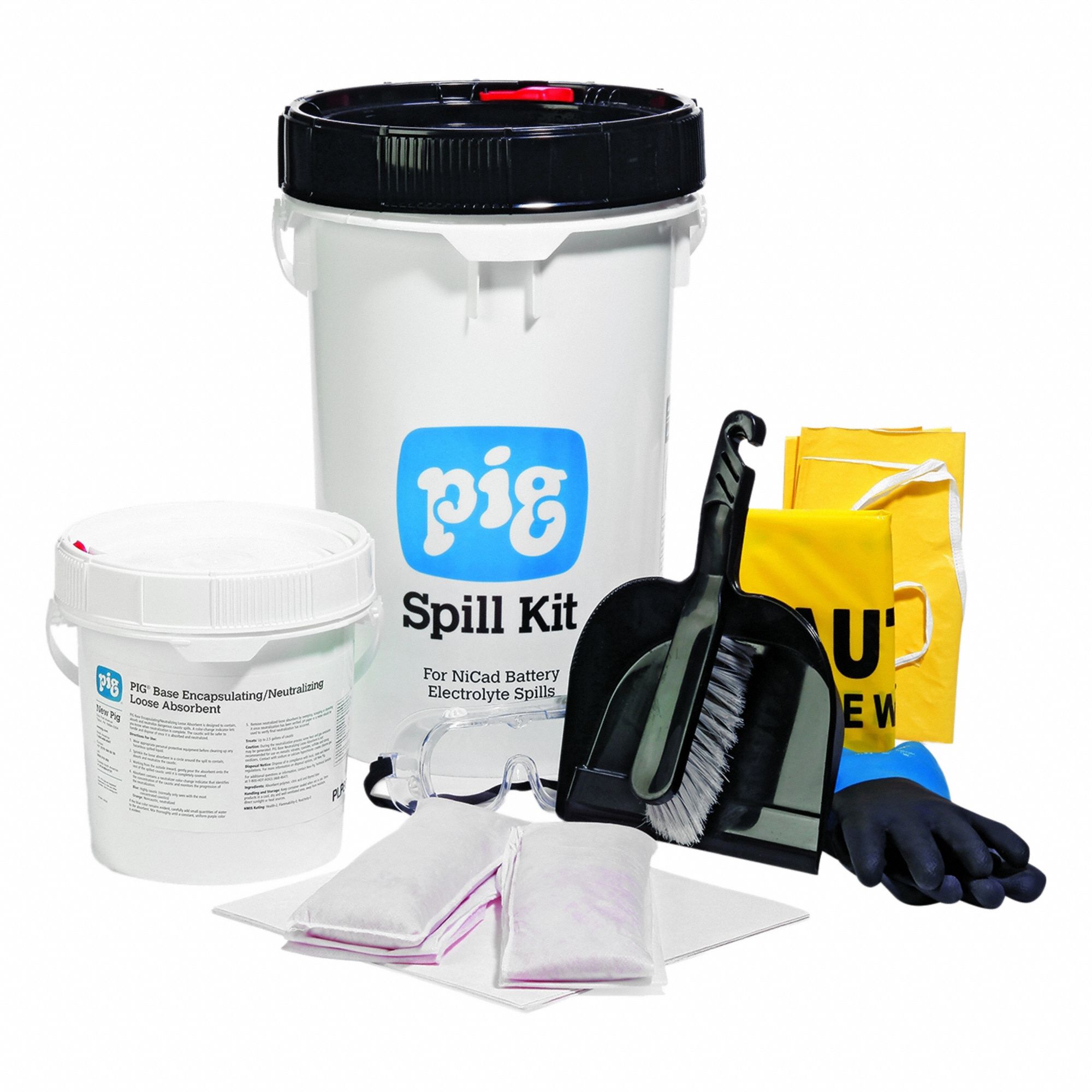 PIG, 6 1/2 gal Container Capacity, Drum, Spill Kit - 30RF05|KIT610 ...