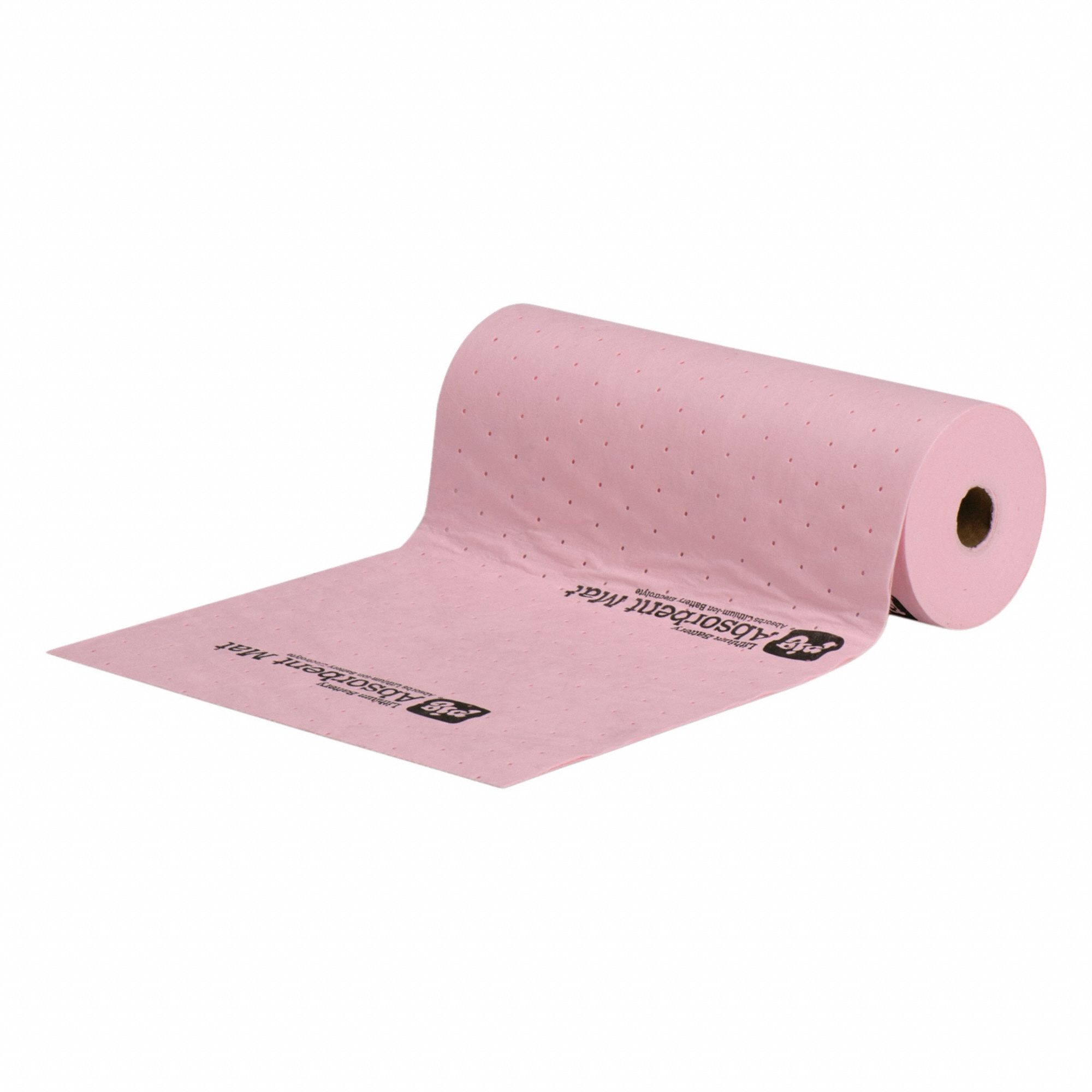 PIG, Pink, Polypropylene, Sorbent Roll - 858CF0|MAT3100 - Grainger