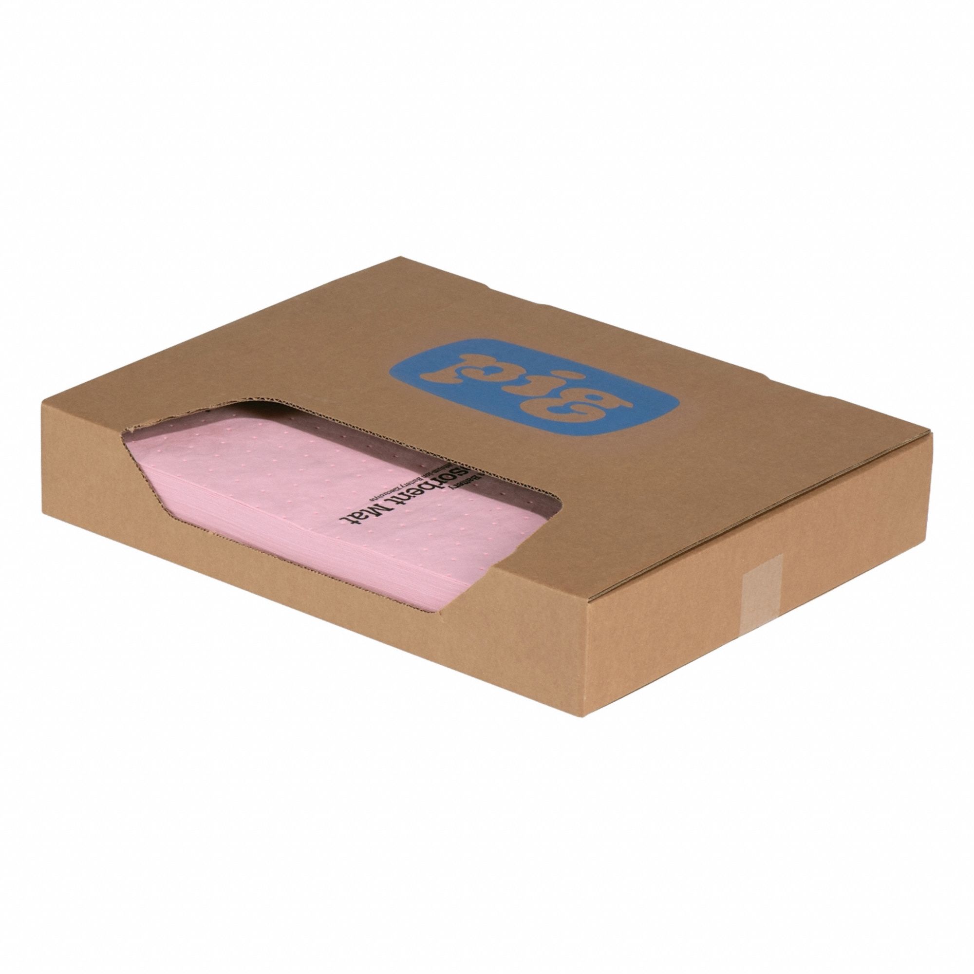 PIG, 20 in x 14 3/4 in Pad Size (L x W), 9 1/4 oz Volume Absorbed Per ...