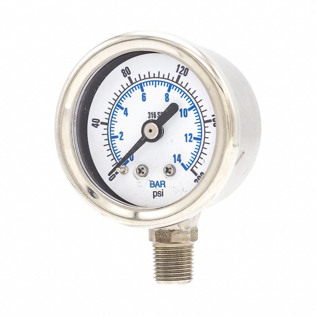 0 psi / Hg to 60 psi, 1 1/2 in Dial, Pressure Gauge - 859VZ6|PRO-301L ...