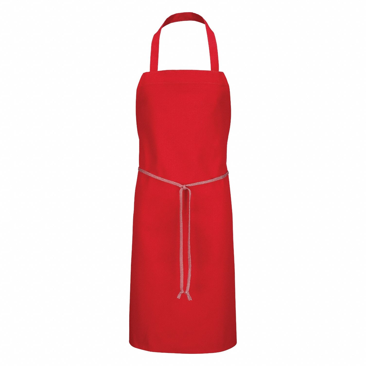 RED KAP, Red, 33 in Overall Lg, Bib Apron - 42Y171|1430RD 30 33 - Grainger