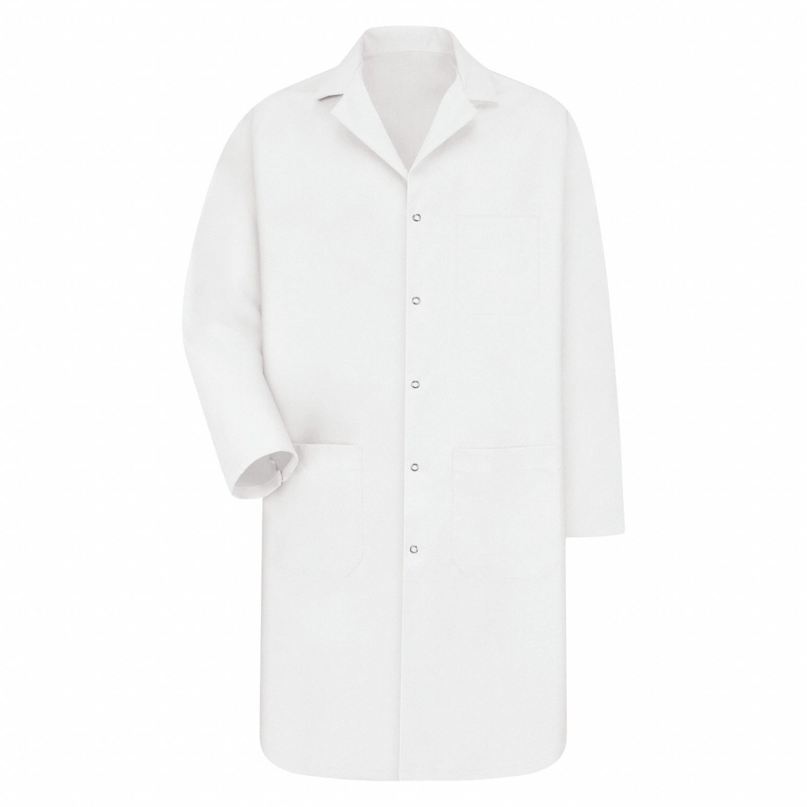 RED KAP, Polyester/Combed Cotton, Notched Lapel Collar, Lab Coat ...