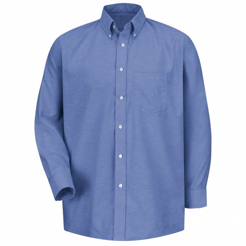 RED KAP, Men's, Long Sleeve, Mens Lt Blu Drs Shirt 60/40 Oxf L/S ...