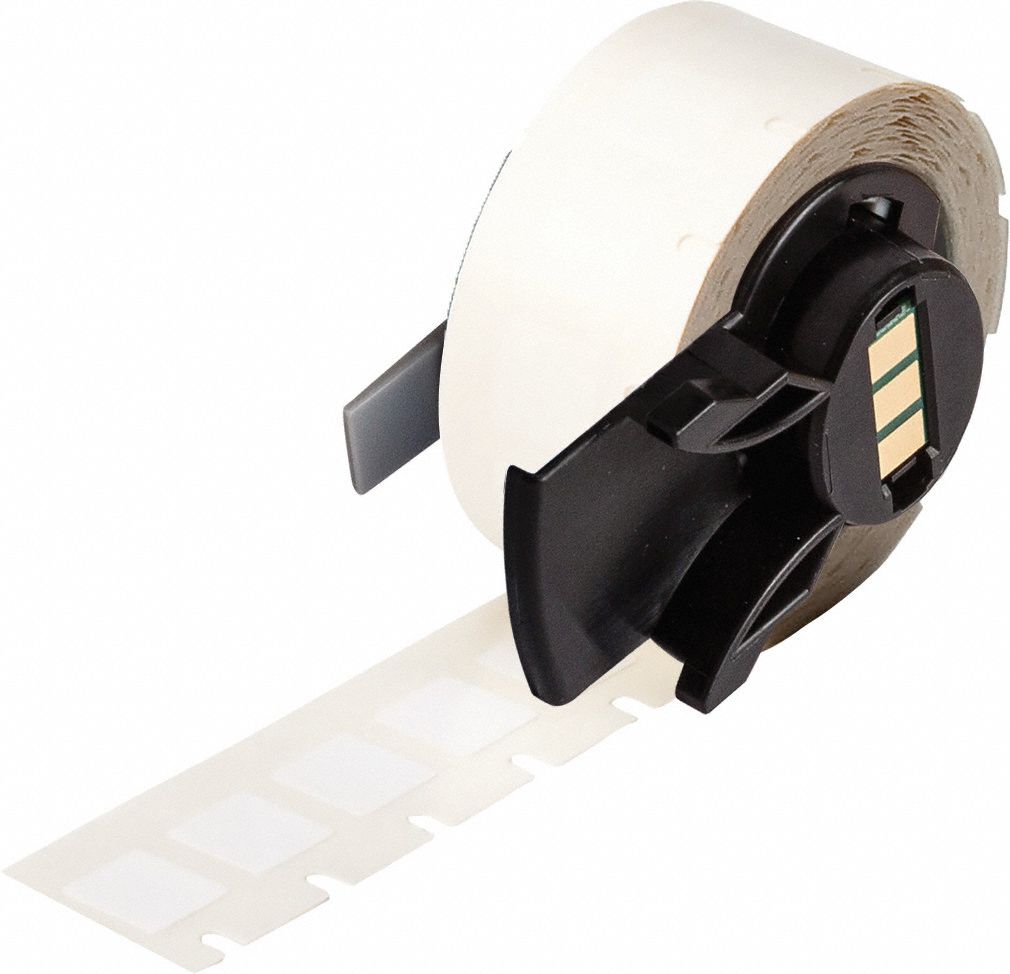 3/8 in x 3/8 in, Acrylic, Pre-Cut Label Stock Roll - 803PG9|M6-3-423 ...