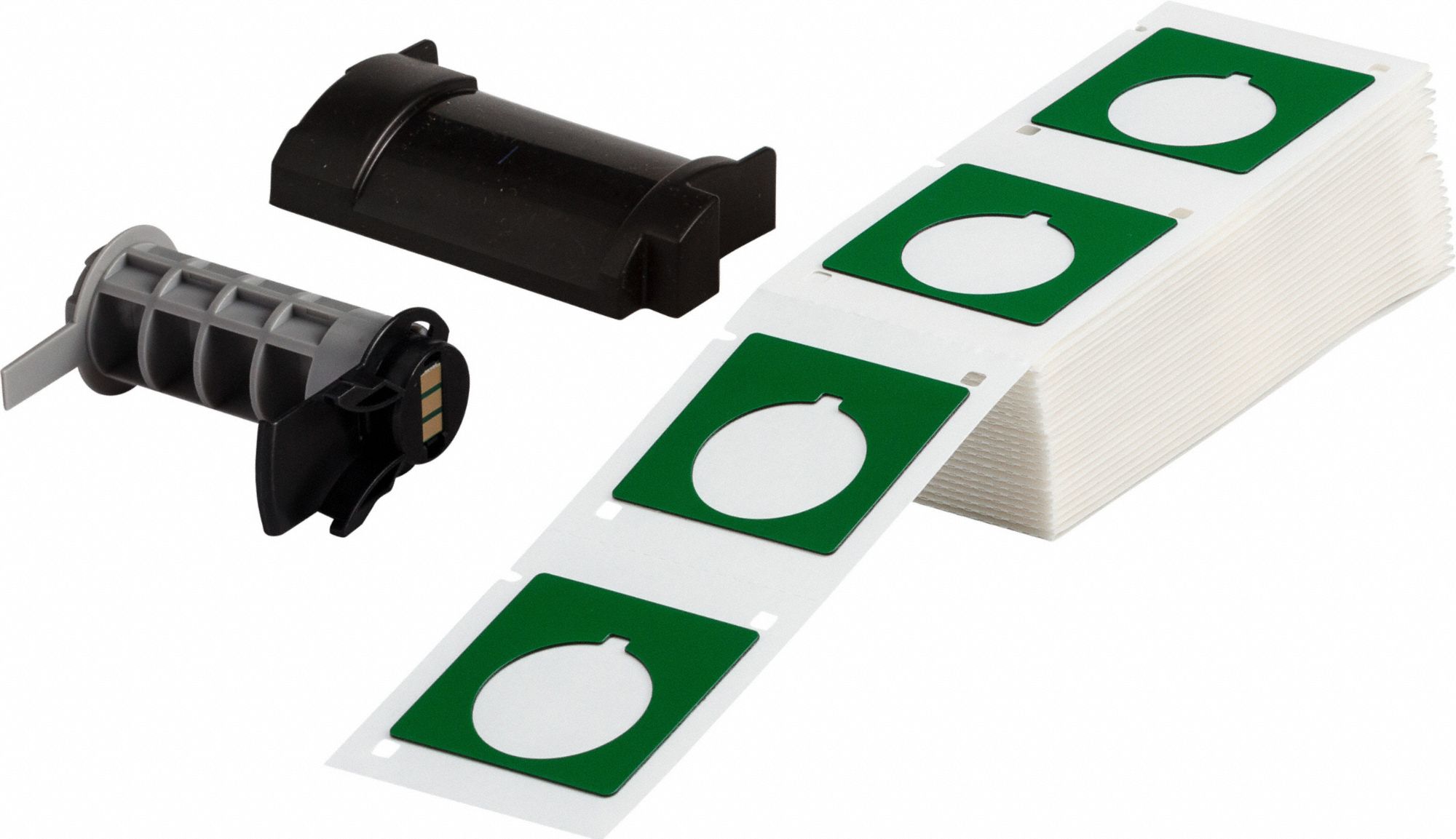 1 51/64 in x 1 51/64 in, Polyester, Pre-Cut Label Stock Roll - 803NH7 ...