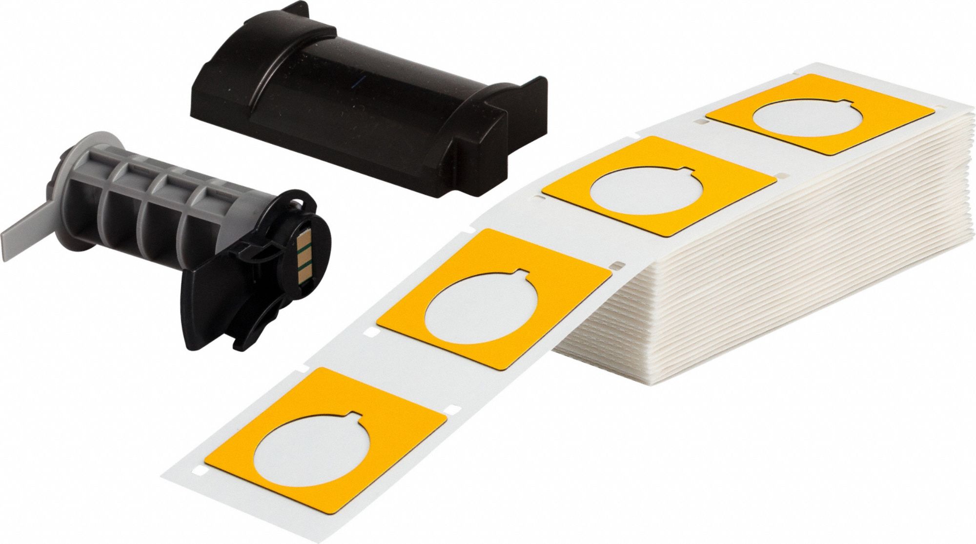 1 51/64 in x 1 51/64 in, Polyester, Pre-Cut Label Stock Roll - 803NH9 ...