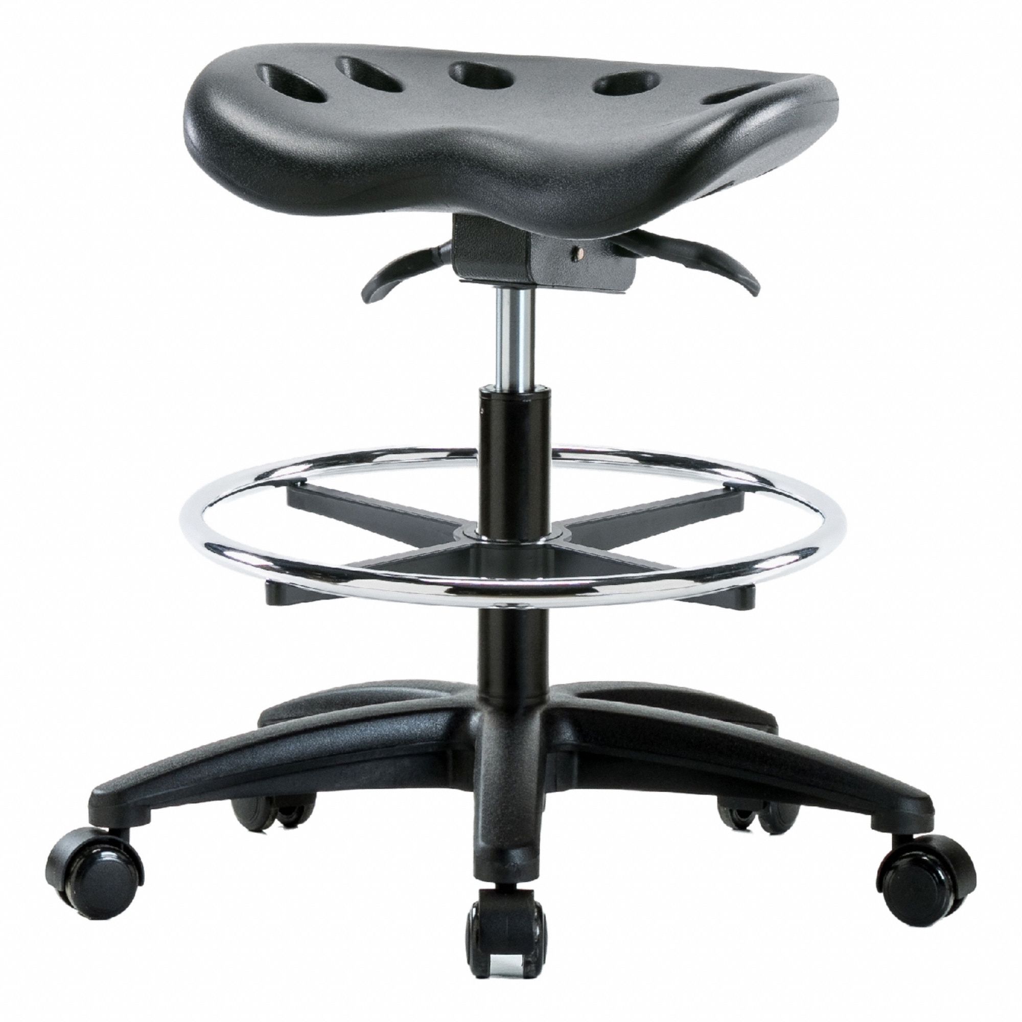Polyurethane, Ht Range 19 in to 26 1/2 in, Tractor Stool - 797R14|PTMBSO-RG-CF-RC-BLK - Grainger