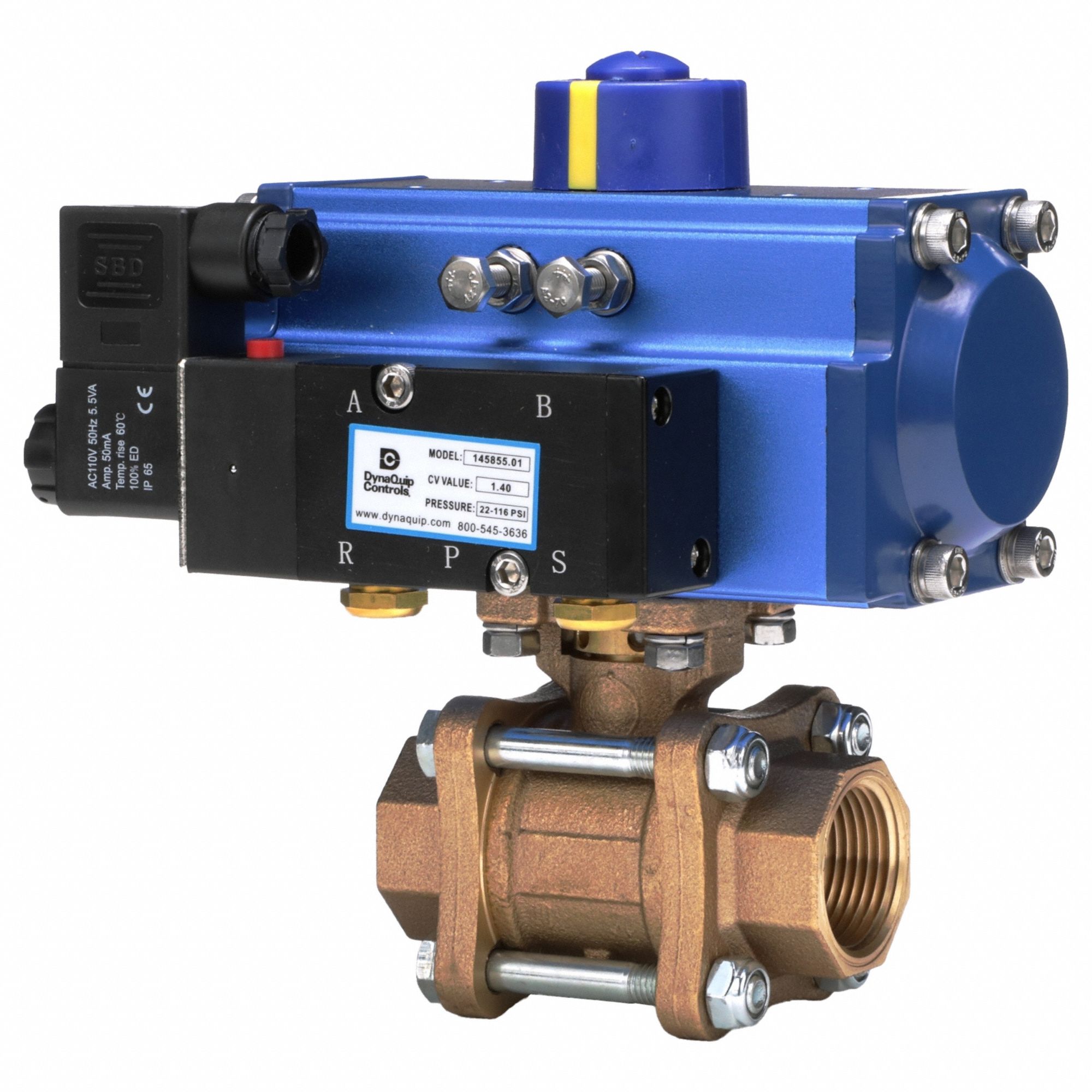 DYNAQUIP CONTROLS, 1/2 in Size, Bronze, Pneumatically Actuated Two-Way ... DYNAQUIP CONTROLS, 1/2 in Size, Bronze, Pneumatically Actuated Two-Way ...
