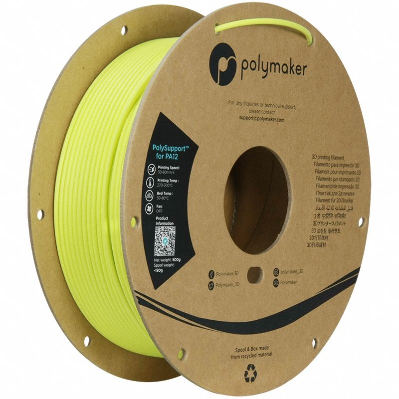 POLYMAKER, PolySupport, 1.75 mm, 3D Printing Filament - 846WD6|PW01001 - Grainger