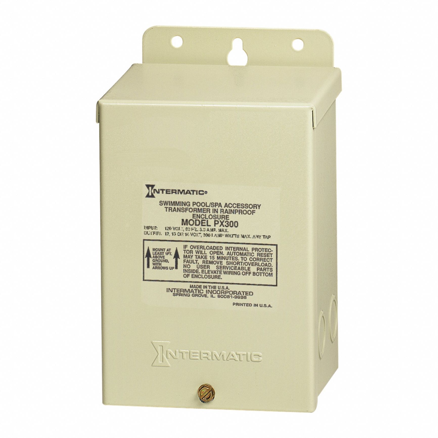 INTERMATIC Transformador,300W,Salida 12VCA,Arena - 13K522 | PX300 ...