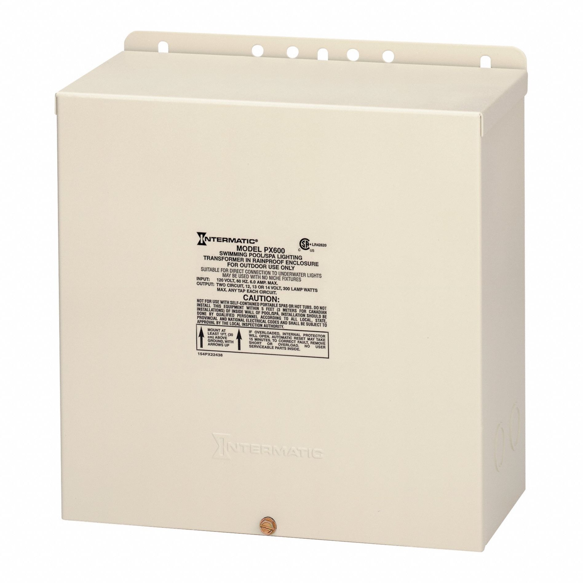INTERMATIC, 600 W Max Power Consumption, 120V AC, Pool Light ...