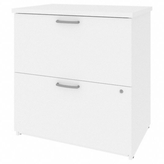 BESTAR, White, 2 Drawers, Lateral File Cabinet - 813DR7|46630-1117 - Grainger