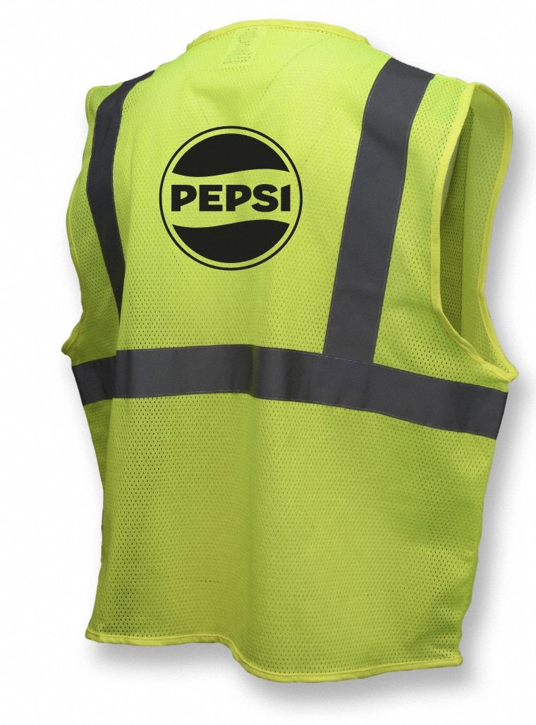 Vest,Pepsi Class 2,Grn L/XL - Grainger