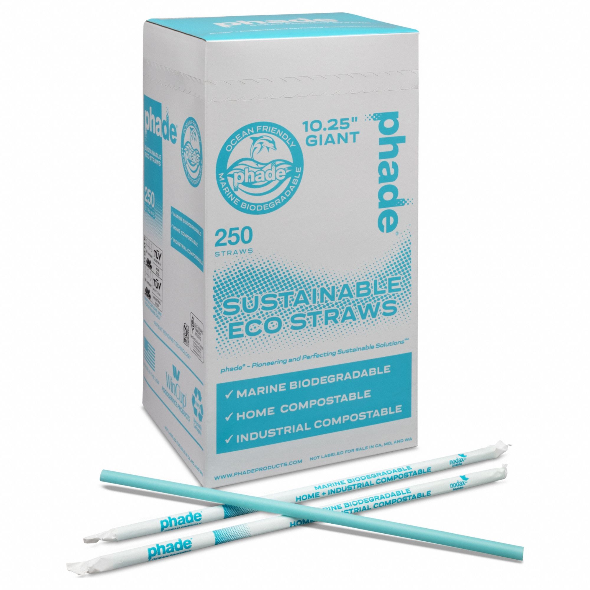 PHADE, 10 1/4 in Lg, 2,000, Disposable Straw - 60DX05|511168 - Grainger