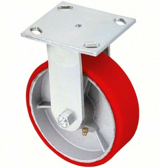 APPROVED VENDOR Rueda c/Placa s/Eje Pivote,6" diá.,2"An - Ruedas con ...