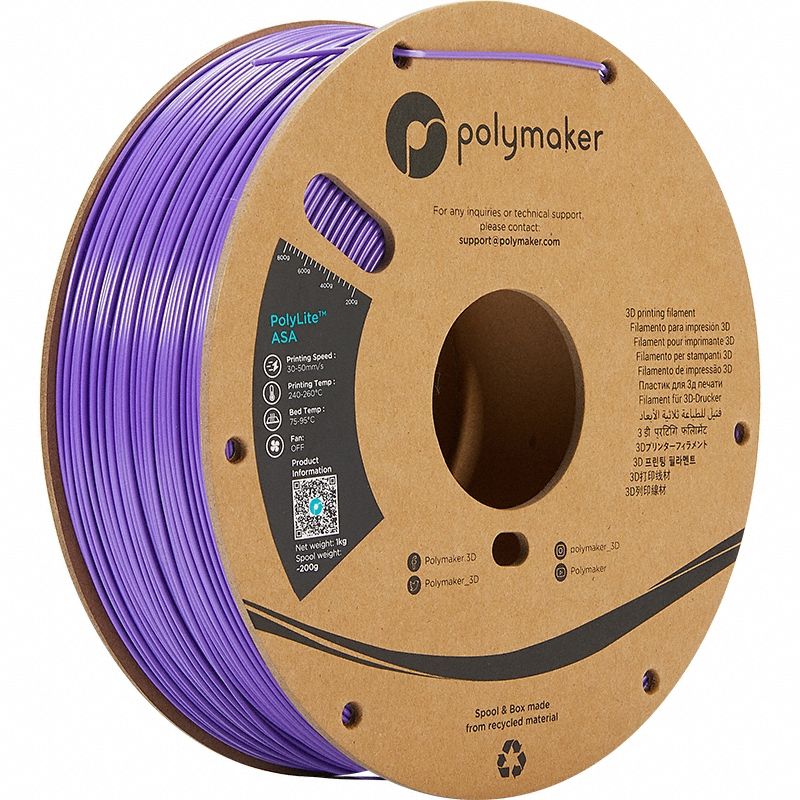 POLYMAKER, PolyLite, ASA, 3D Printing Filament - 846WA0|PF01008 - Grainger