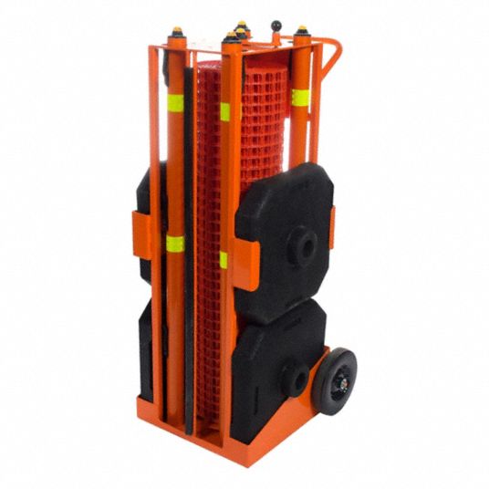 Orange, 54 in Overall Ht, Safety Fence - 825AF1|70-6030 - Grainger