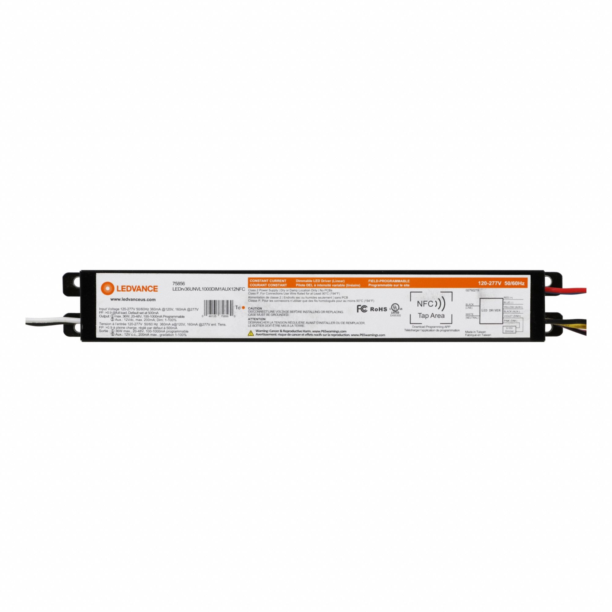 LEDVANCE, Class 2, 36 W Max. Power Output, LED Driver - 850U83 ...