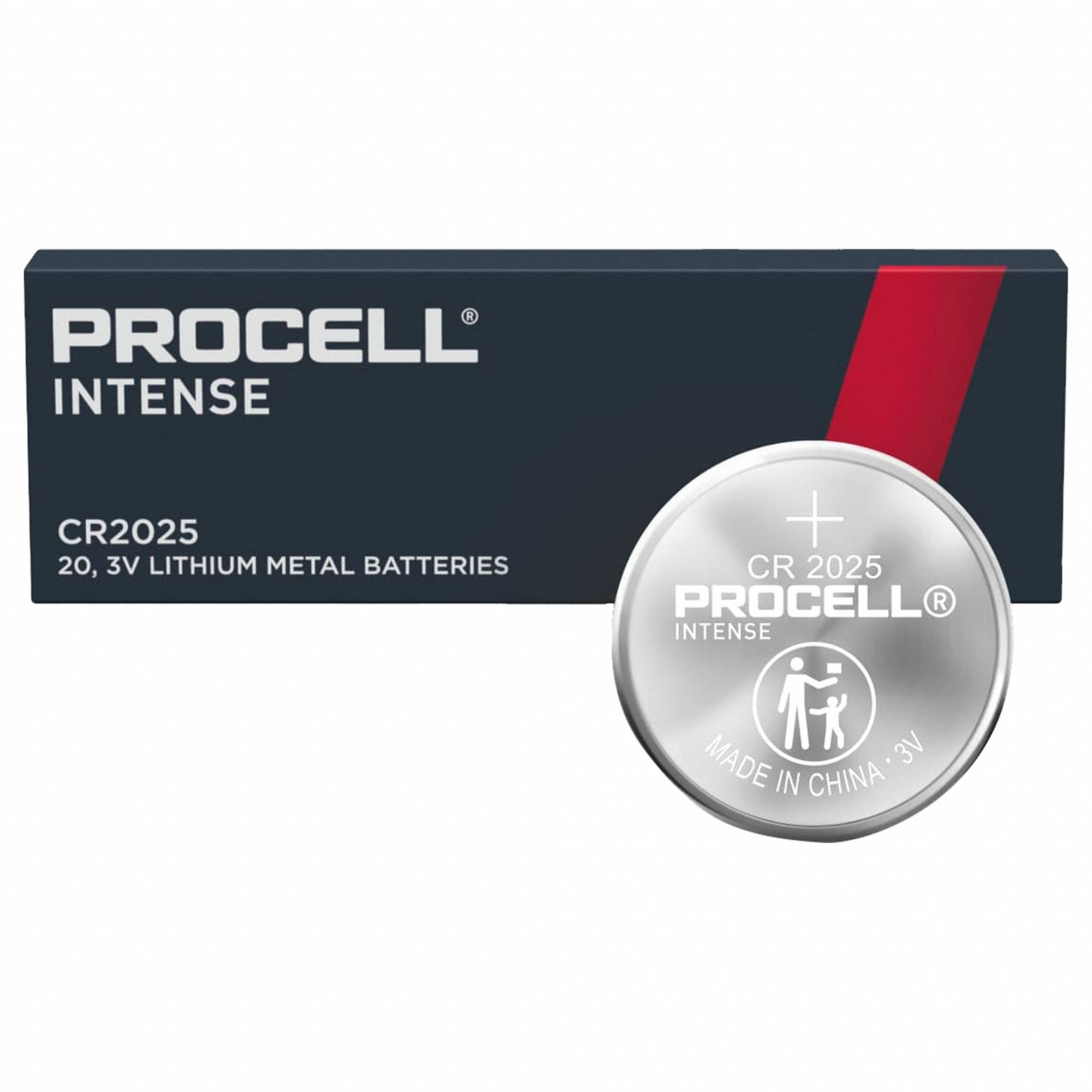DURACELL PROCELL, 2025 Battery Size, Lithium, Coin Cell Battery ...