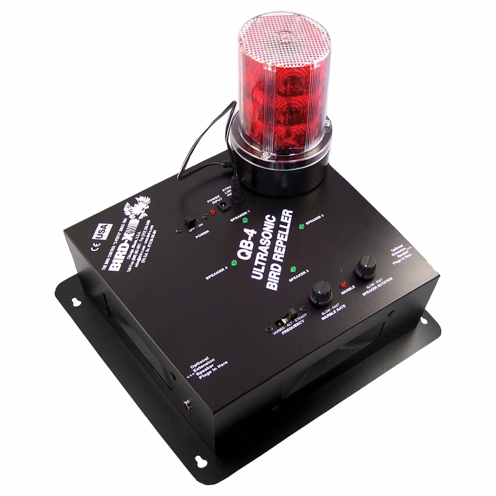 BIRD-X, 6,500 sq ft Coverage Area, Wall Mount, Electronic Bird Repeller ...