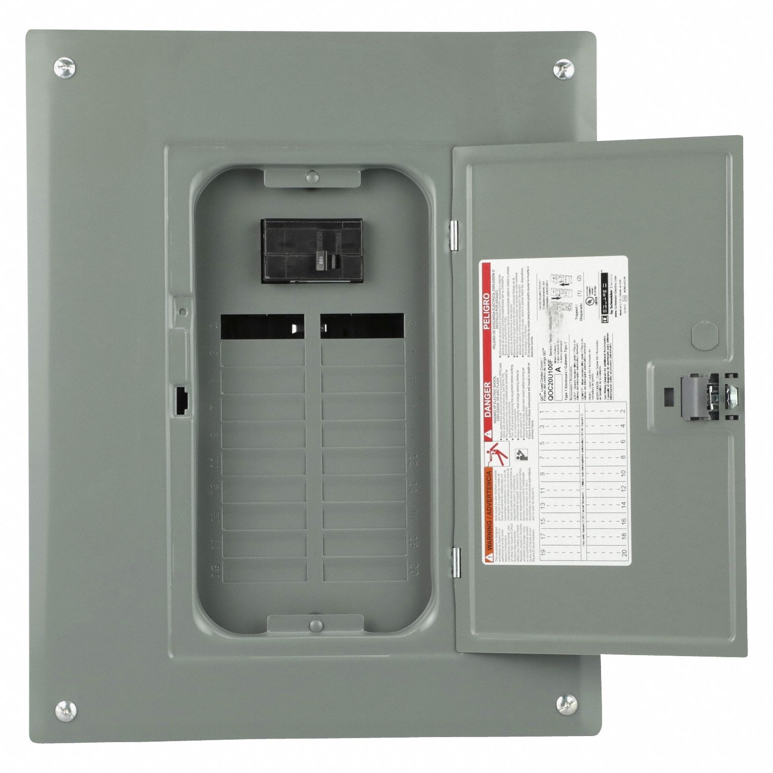 100 A Amps, 120/240V AC, Load Center - 60UM16|QO120M100P - Grainger