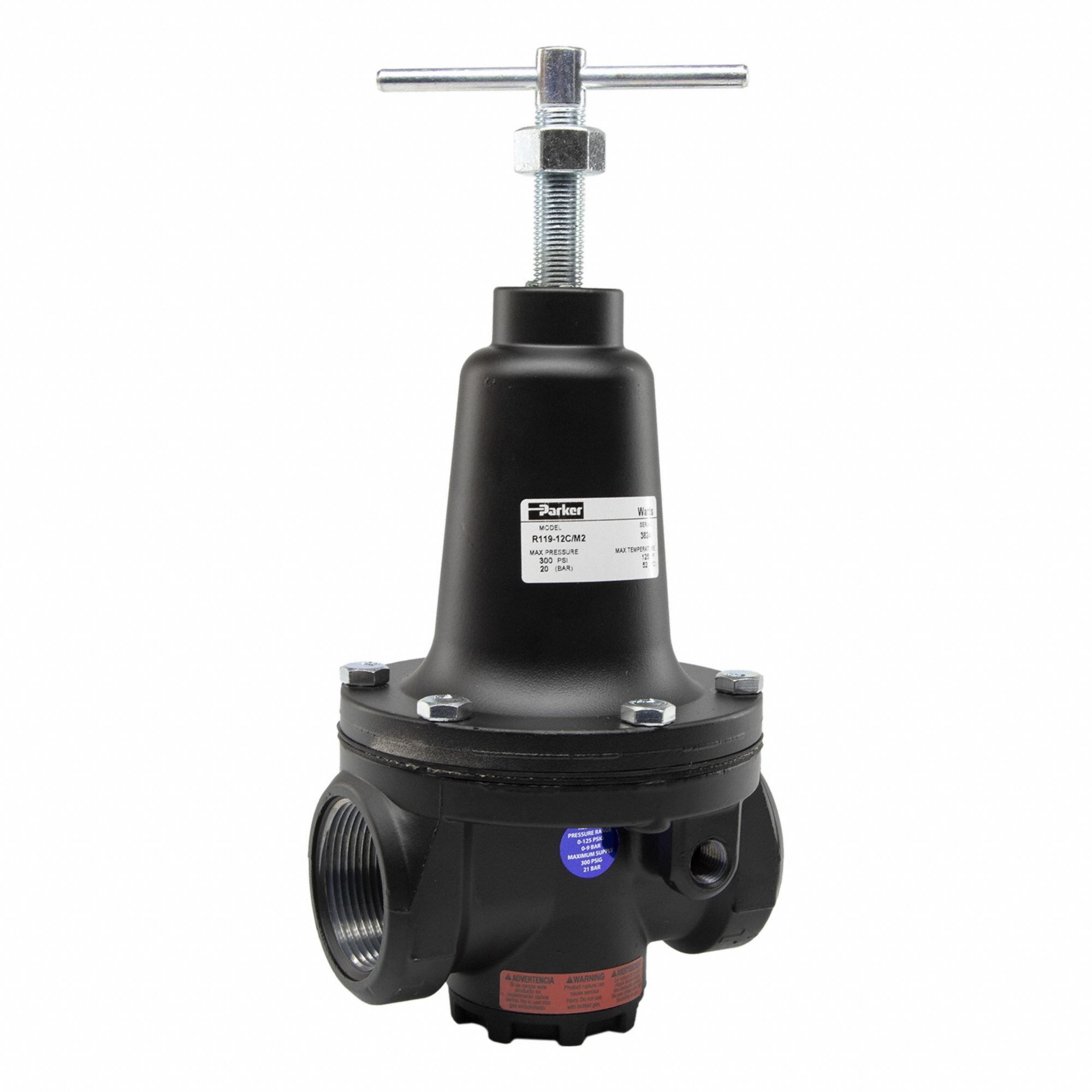 PARKER, Zinc, 1 1/2 in NPT, Regulator - 807AU3|R119-12C/M2 - Grainger