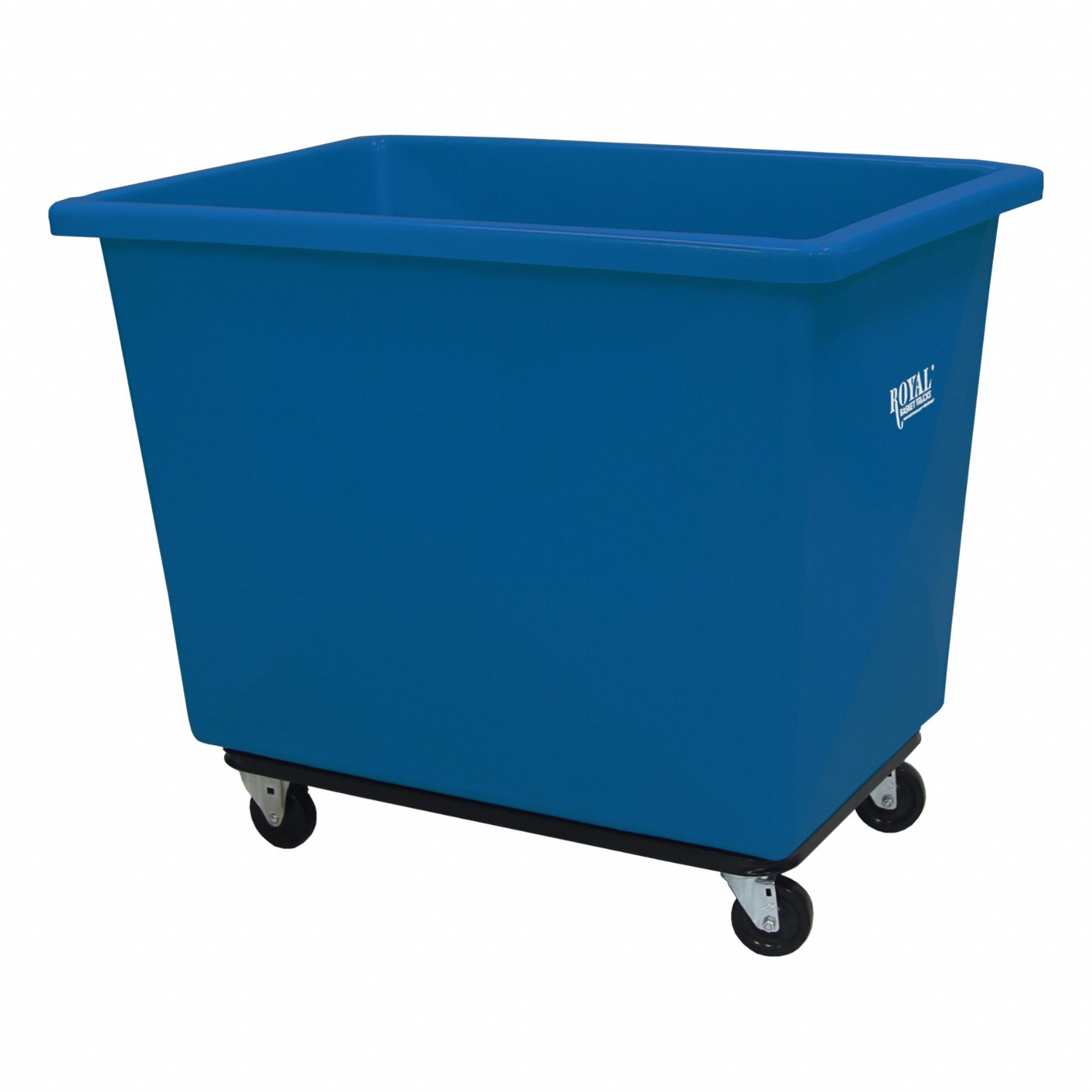 ROYAL BASKET TRUCKS, Blue, (2) Rigid/(2) Swivel, Utility Cart - 824JH4 ...