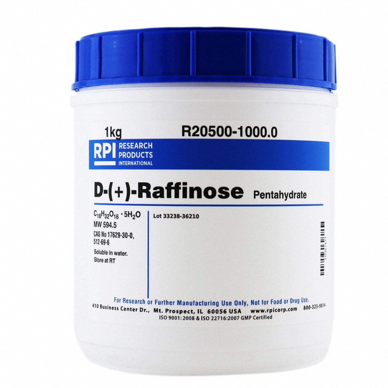 USP, 1 kg, D-(+)-Raffinose Pentahydrate - 31GD38|R20500-1000.0 - Grainger