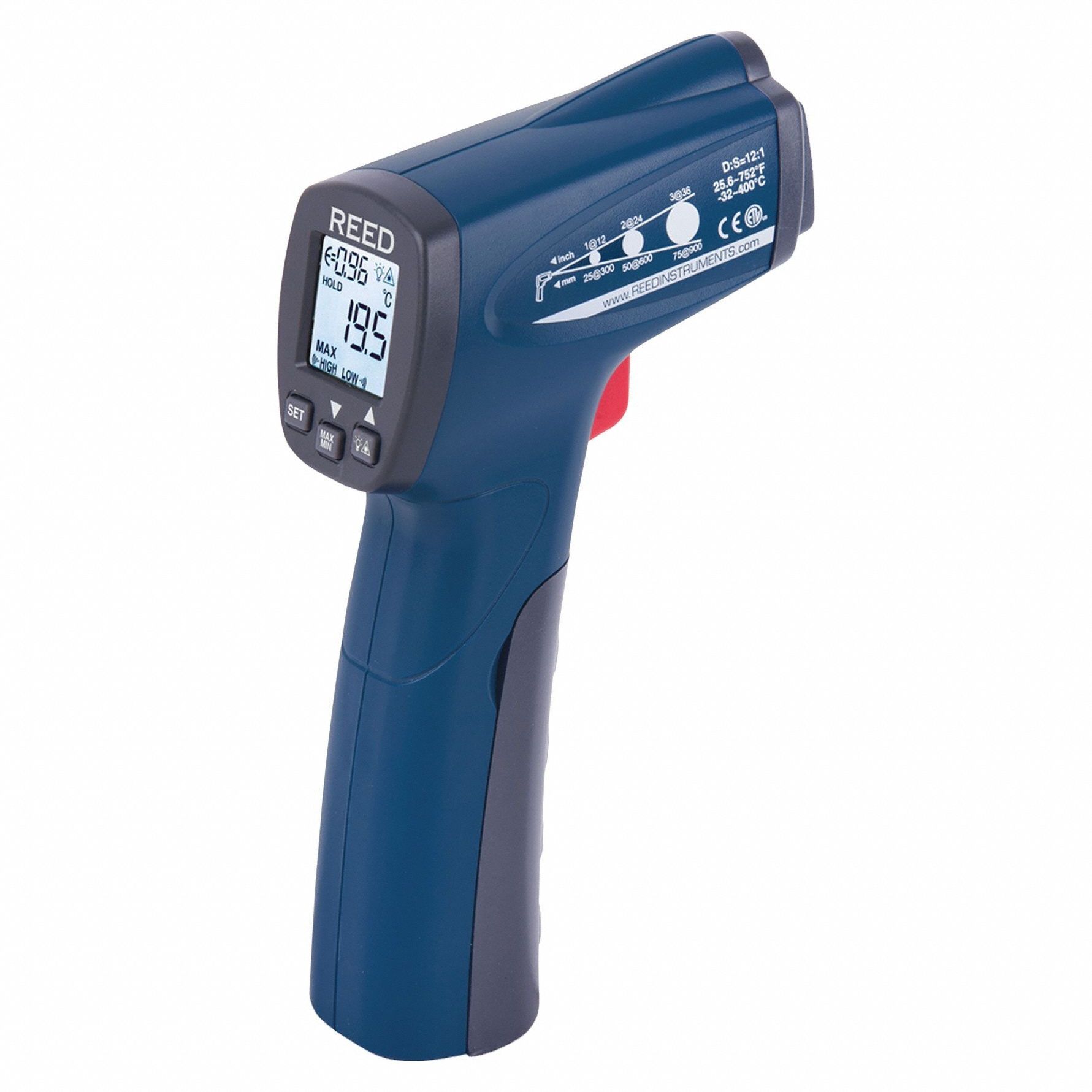 REED INSTRUMENTS, R2300, Max Temp/Min Temp, Infrared Thermometer ...